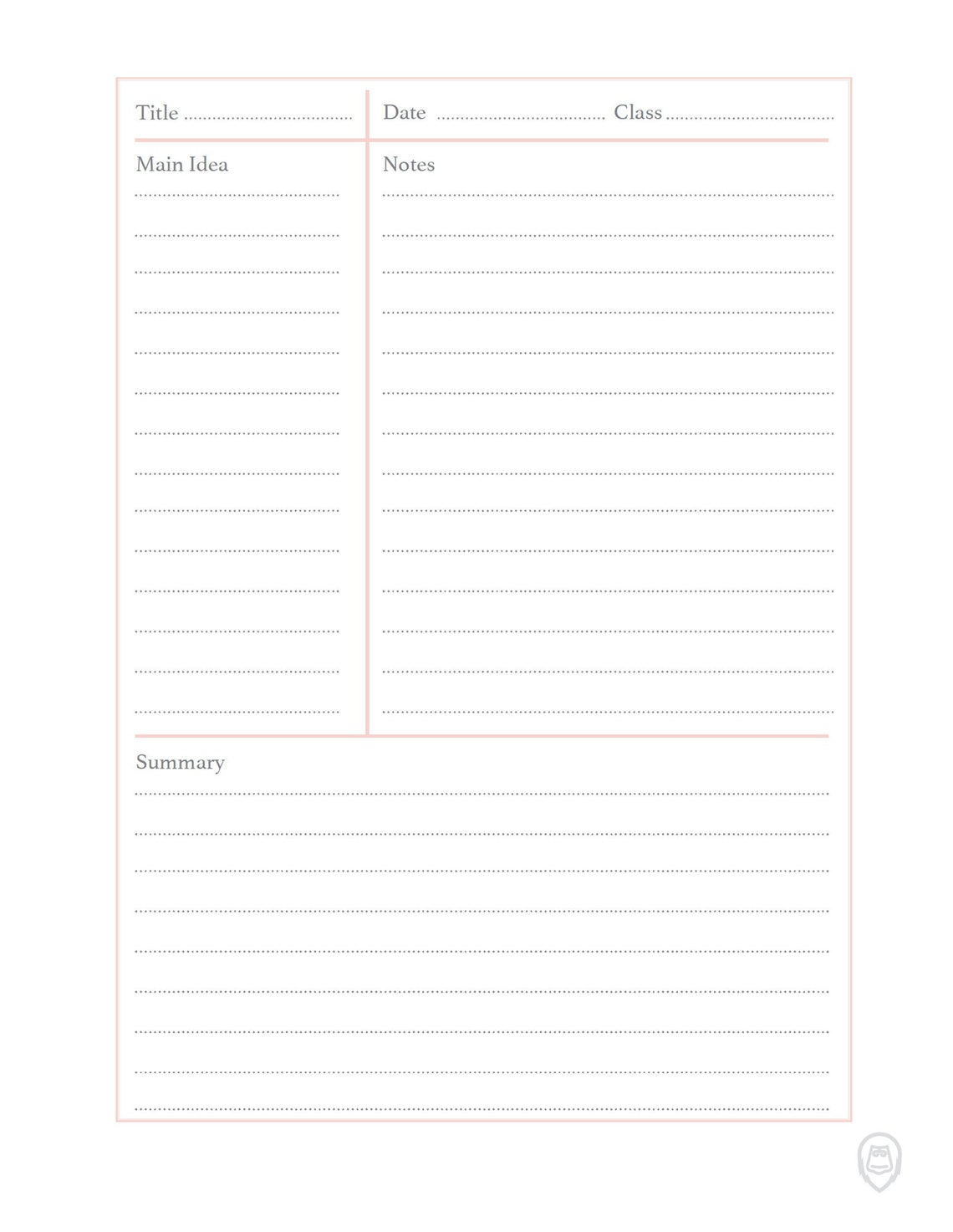 Big- Happy Planner- Cornell Notes- Pink - Etsy