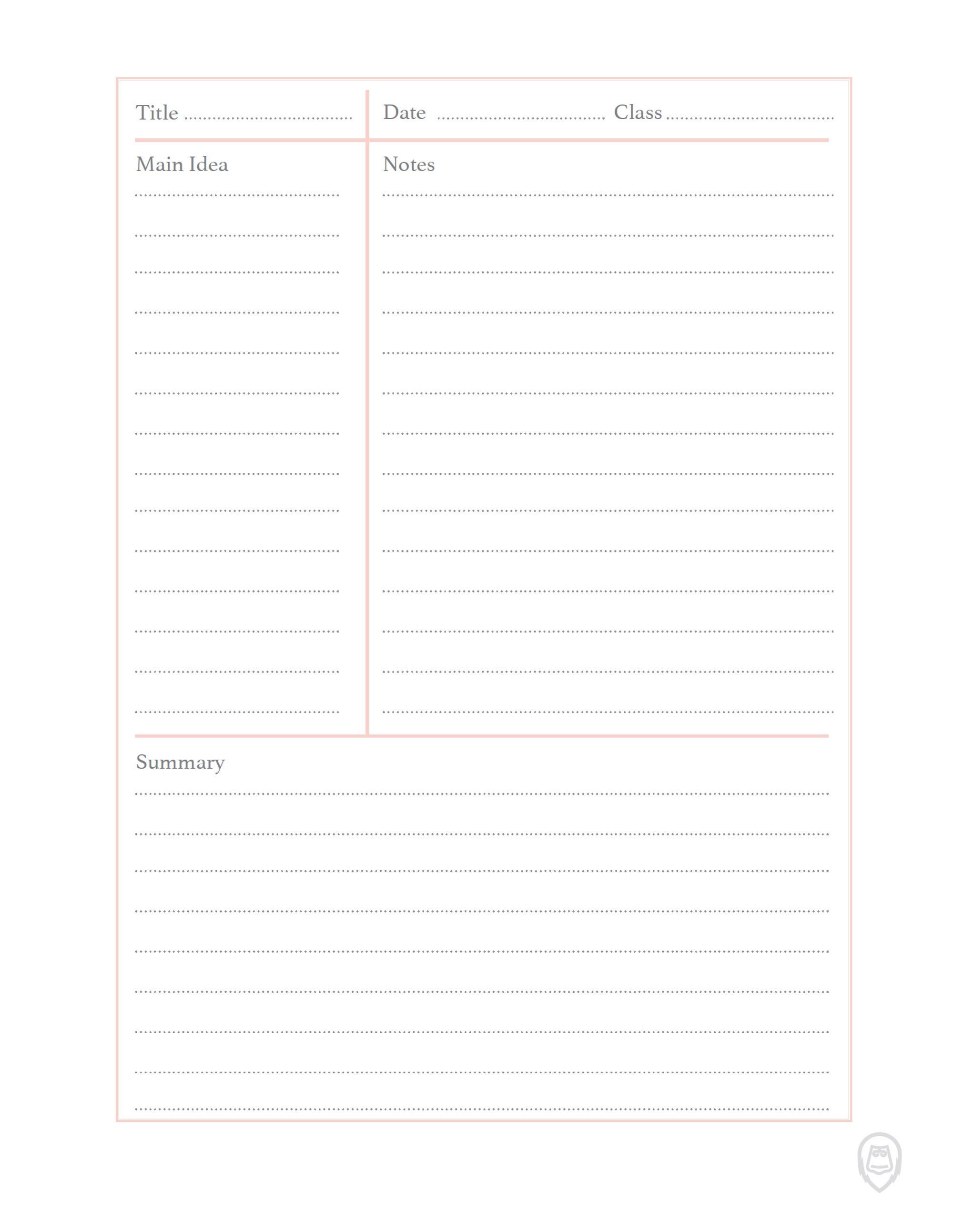 Big- Happy Planner- Cornell Notes- Pink - Etsy
