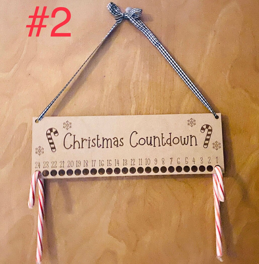 Candy Cane Christmas Countdown - Etsy