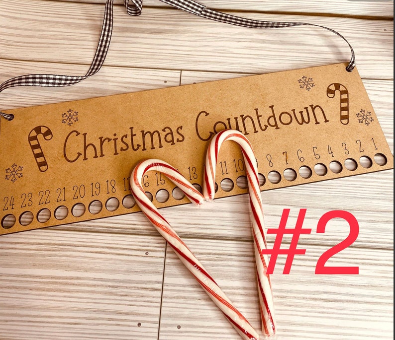 Candy Cane Christmas Countdown - Etsy