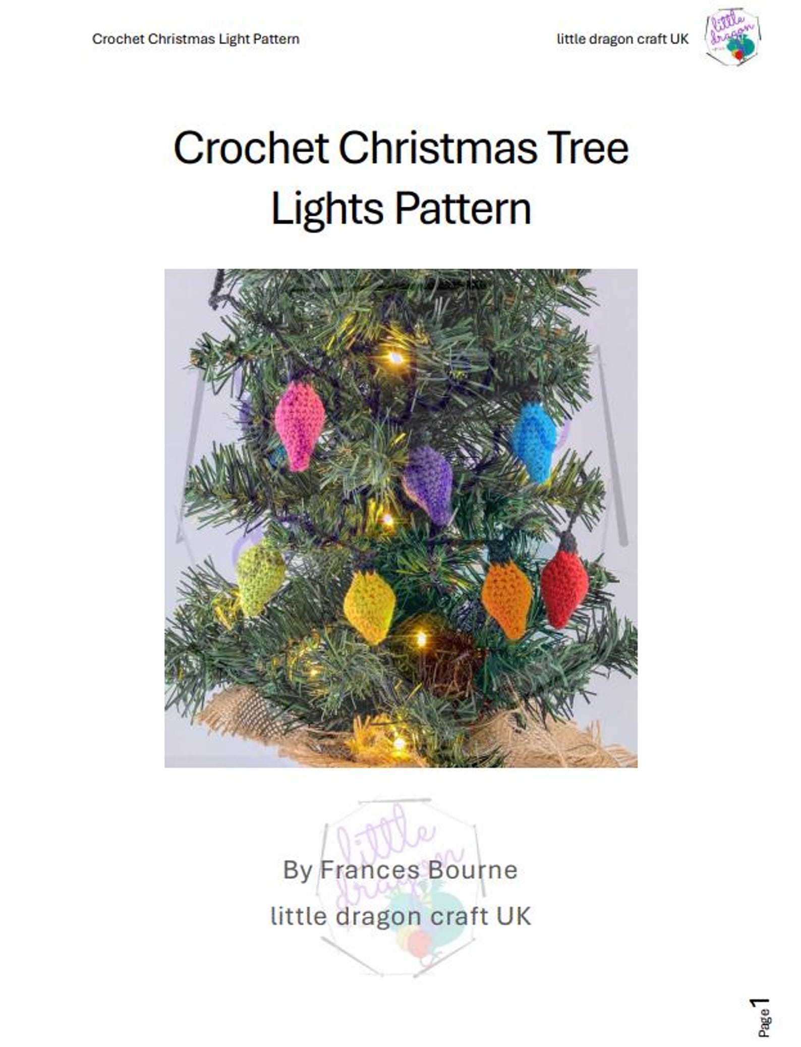 PDF PATTERN** Amigurumi Crochet Christmas Lights, Crochet Christmas ...