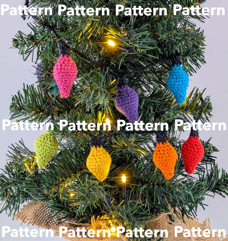 PDF PATTERN** Amigurumi Crochet Christmas Lights, Crochet Christmas ...