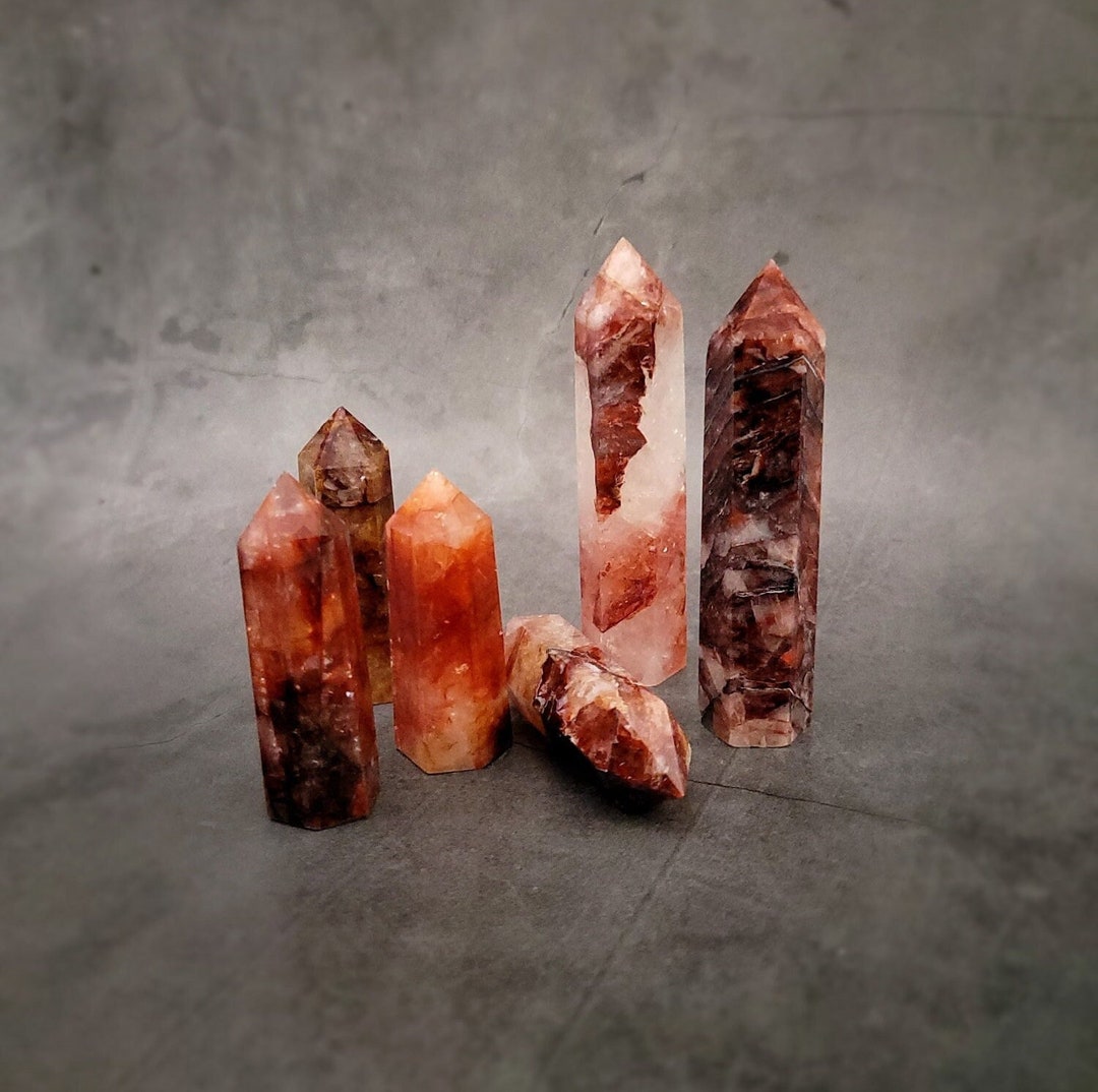 High Quality Hematoid Fire Quartz Towers - Set One - Etsy