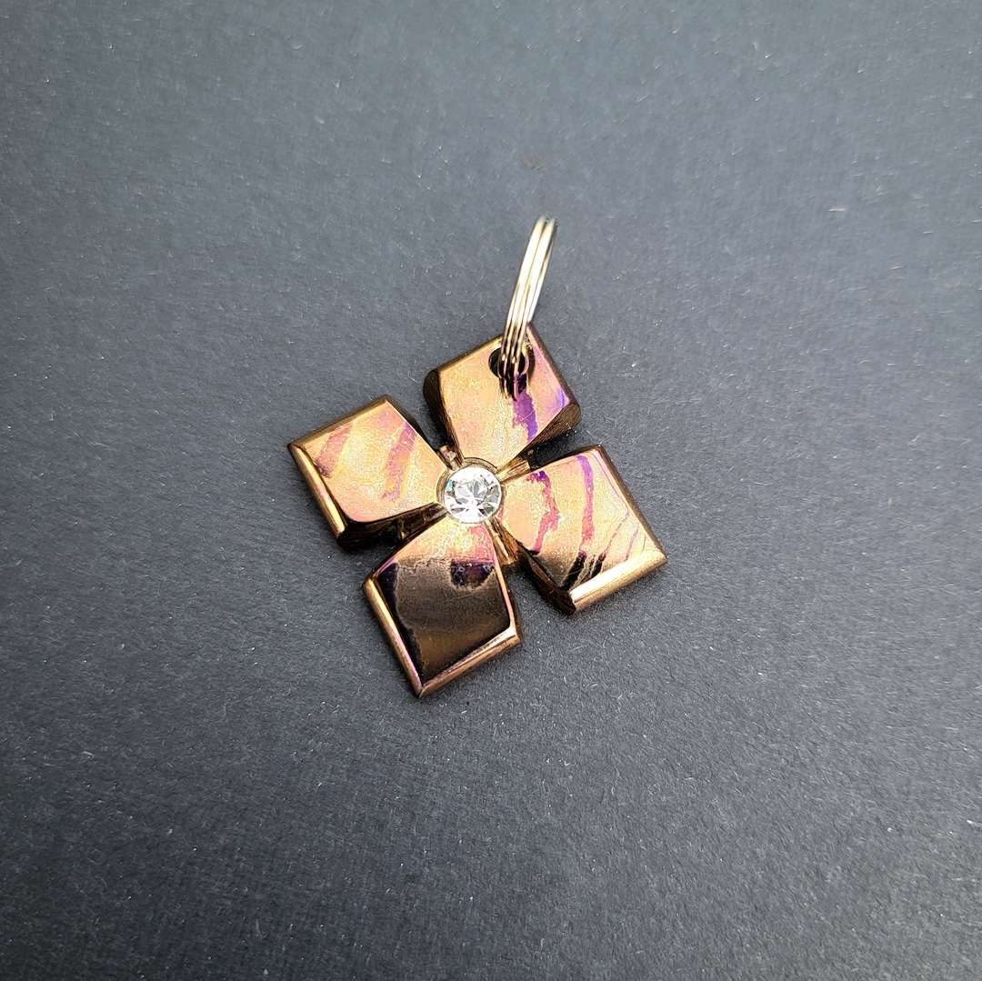 Handmade Damascus Pendant Jewelry, Cross, Diamond, Gold - Etsy