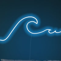 Wave Neon Sign, Ocean Neon Sign, Water Neon Sign, Wave Led Sign, Sea ...