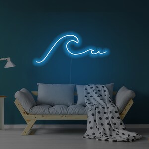 Wave Neon Sign Custom Neon Sign Neon Light Sign for Wall - Etsy