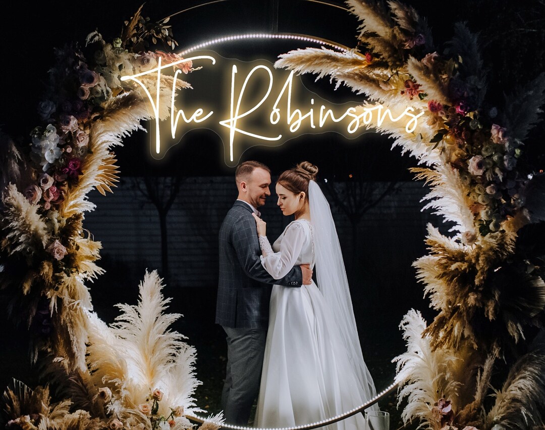 Custom Wedding Neon Sign, Wedding Neon Sign Name, Neon Sign Battery ...