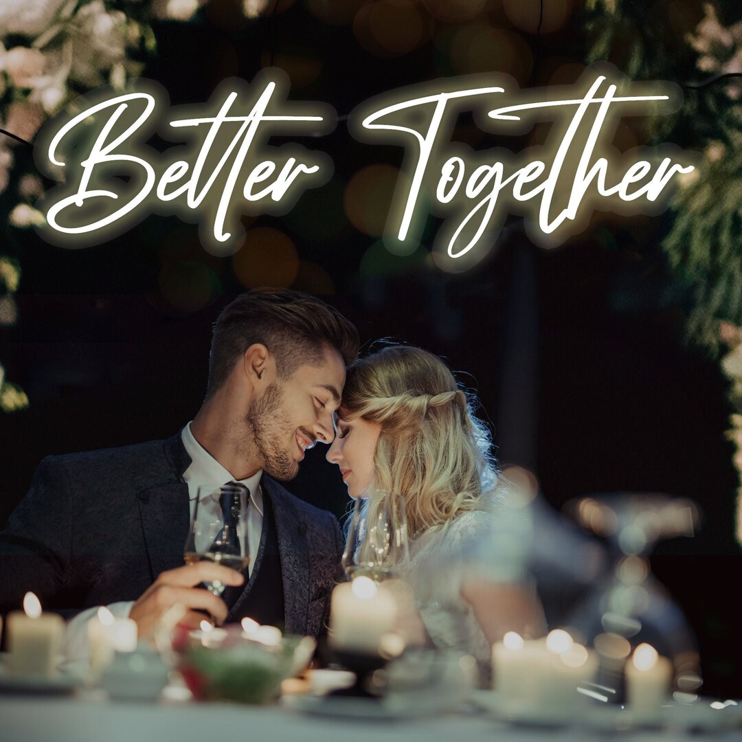 Better Together Sign, Custom Wedding Neon Sign, Wedding Signs, Led Name ...