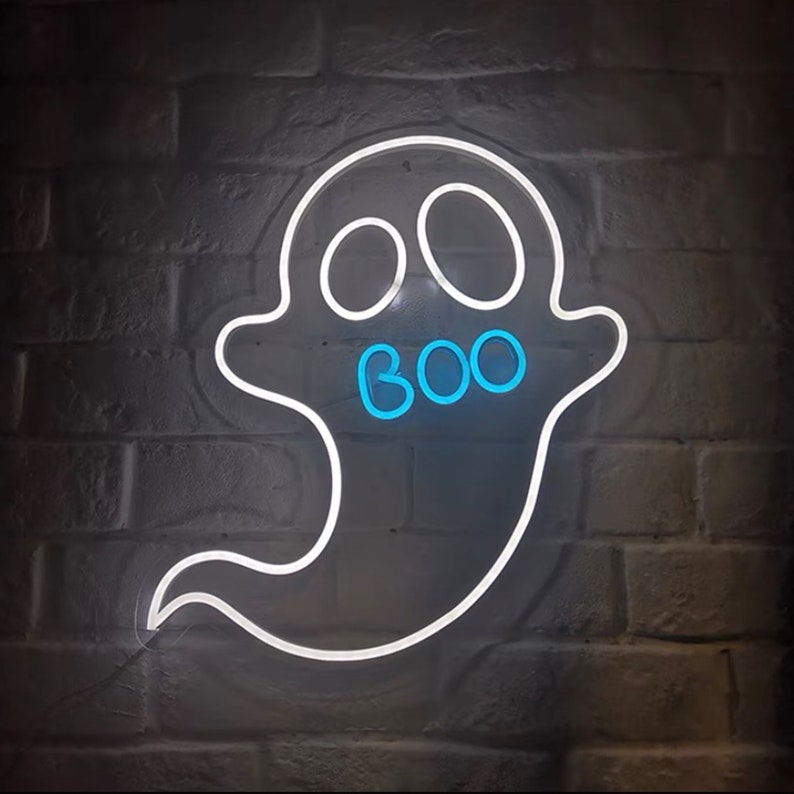 Boo Neon Sign Custom Neon Sign Halloween Neon Sign Haunted - Etsy