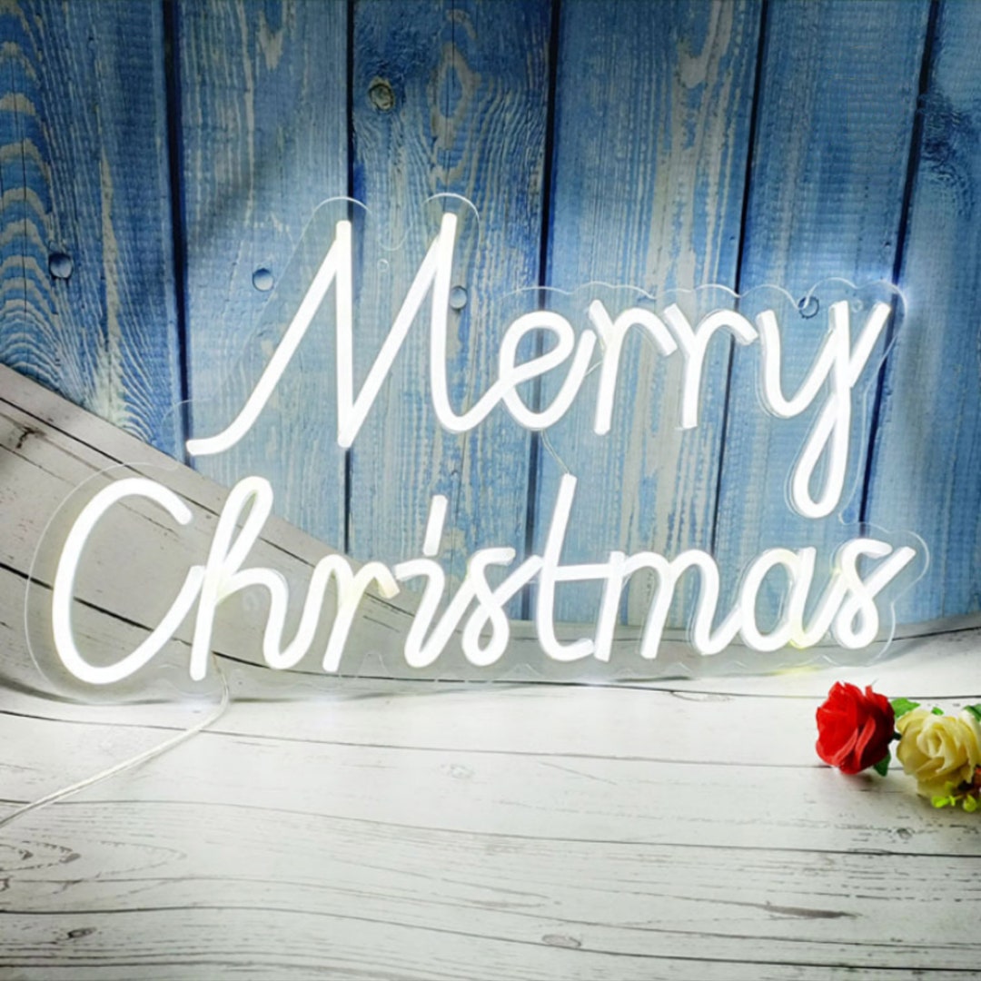 Merry Christmas Neon Sign, Christmas Led Sign Custom Neon Sign ...