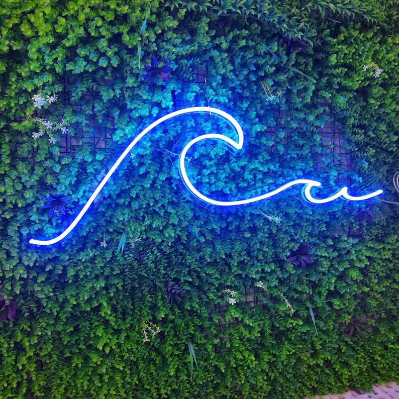 Wave Neon Sign Custom Neon Sign Neon Light Sign for Wall - Etsy