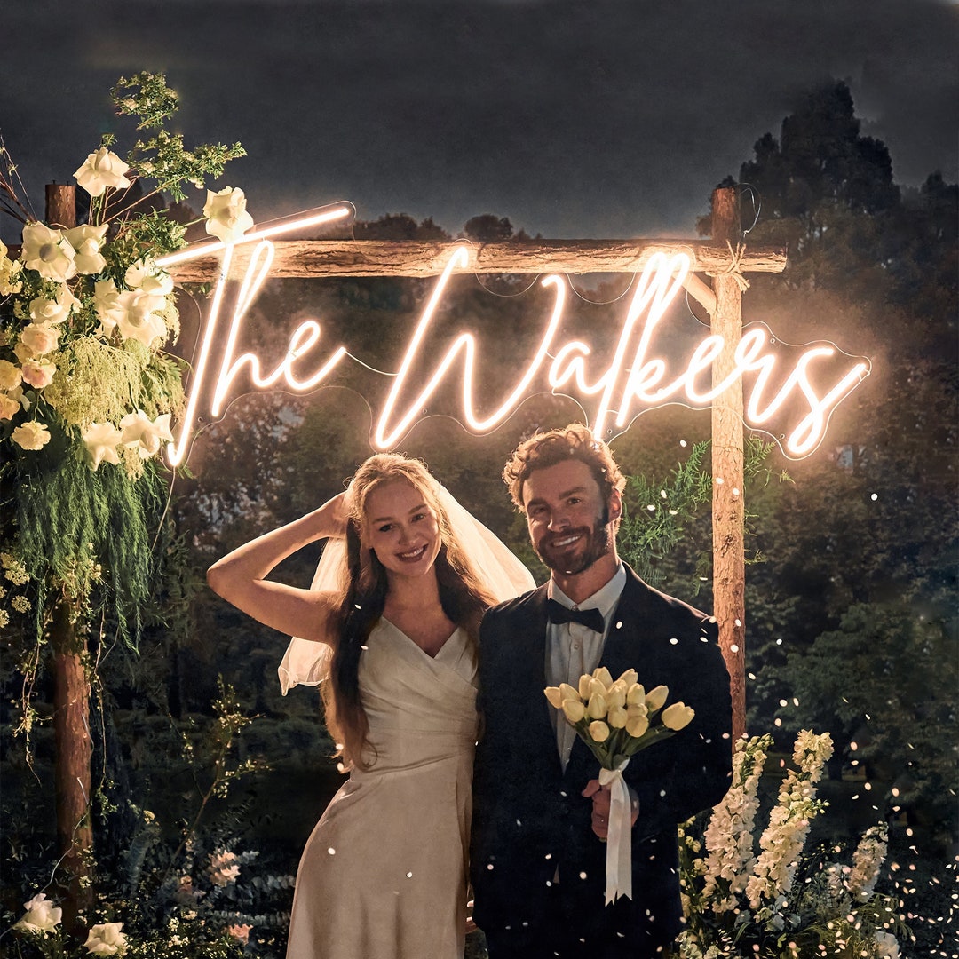 Neon Name Sign Custom, Wedding Neon Sign Name, Neon Sign Battery ...
