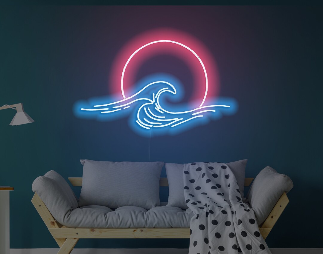 Wave Neon Sign, Custom Neon Sign, Neon Light Sign for Wall, Led Signs ...