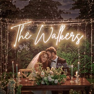 Neon Name Sign Custom, Wedding Neon Sign Name, Neon Sign Battery ...