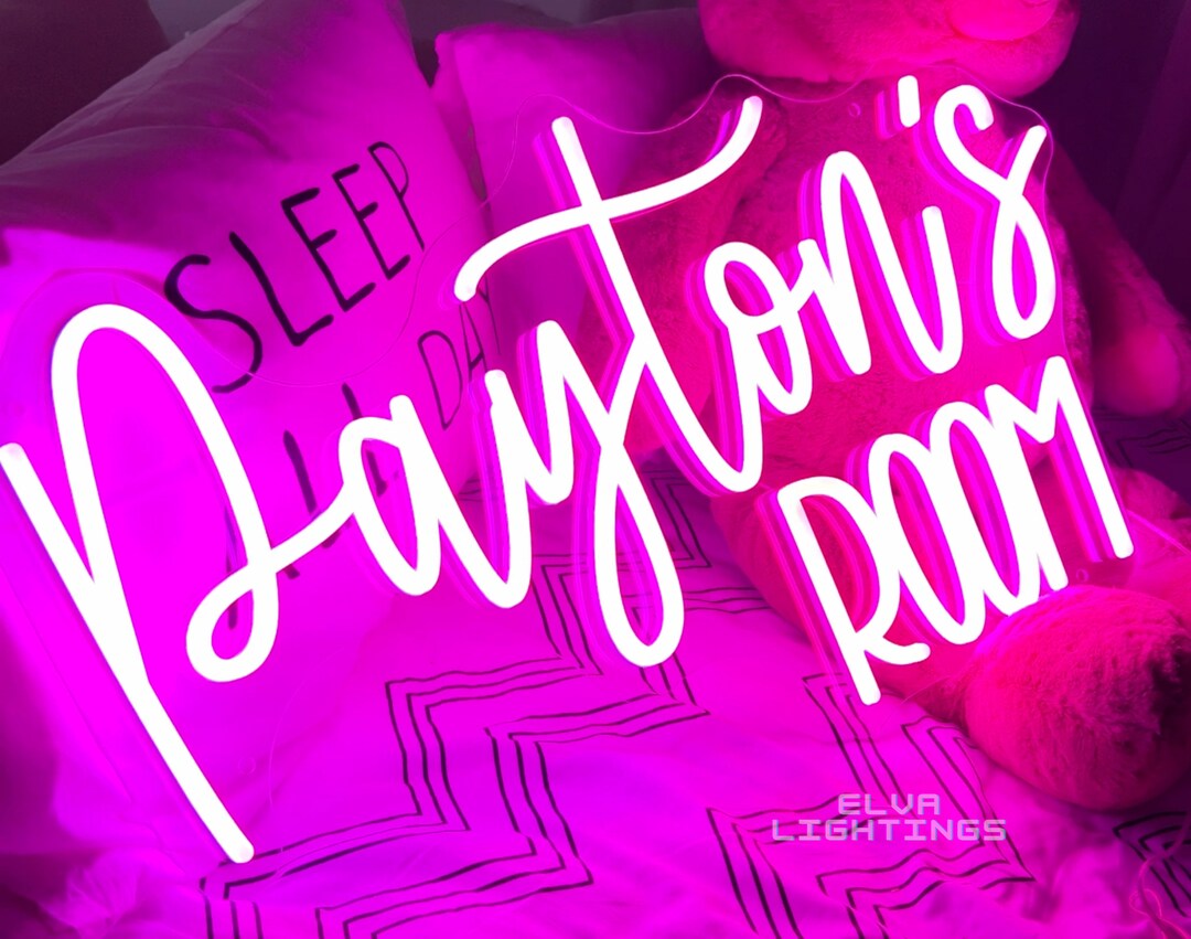 Custom Name Neon Sign Baby, Neon Sign Bedroom, Name Neon Sign Custom ...