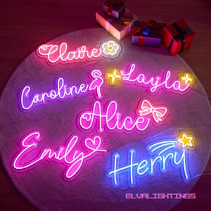 Custom Name Neon Sign for Kids, Nursery Room Decor, Birthday Gift for ...