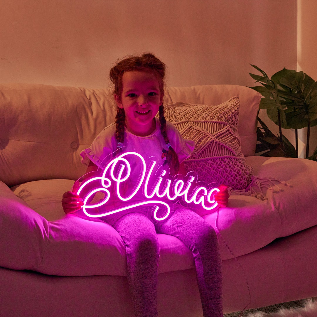 Neon Sign Custom Name, Custom Neon Sign Battery Operated, Home Decor ...