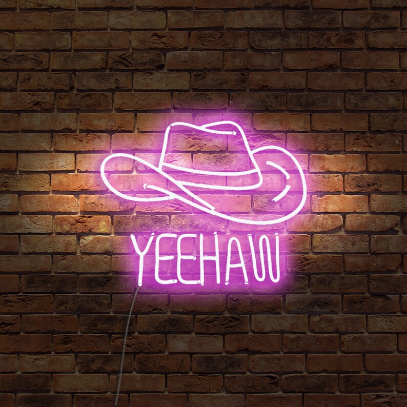 Cowboy Neon Sign/ Custom Neon Sign/ Neon Light Sign for Wall/ | Etsy