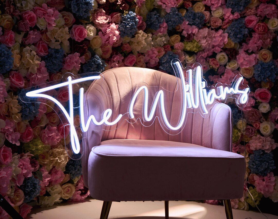 Neon Name Sign Custom, Wedding Neon Sign Name, Neon Sign Battery ...