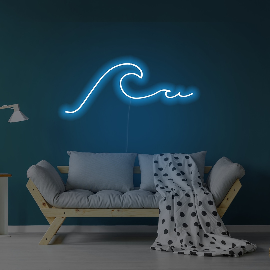 Wave Neon Sign, Custom Neon Sign, Neon Light Sign for Wall, Led Signs ...