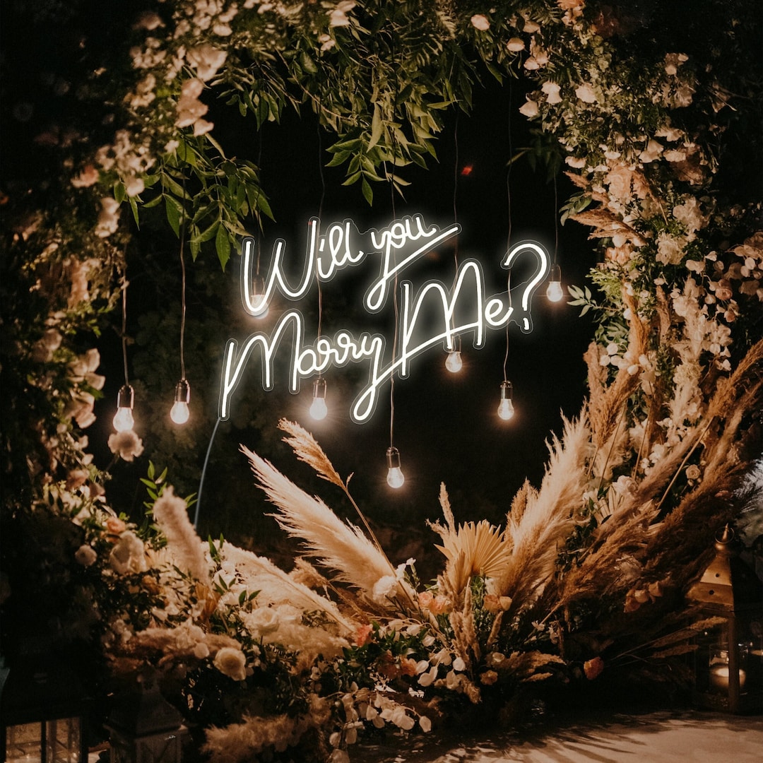 Will You Marry Me? Neon Signs Proposal Neon Sign Engagement Wedding ...