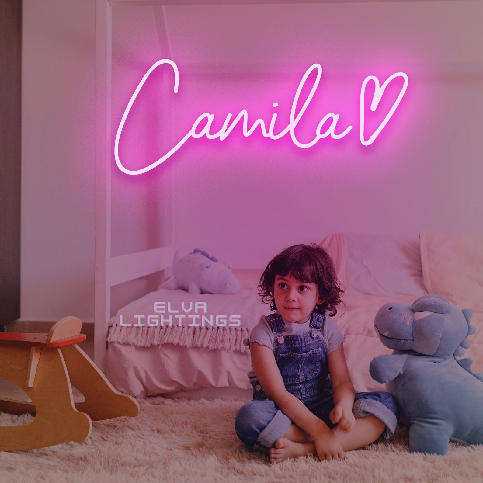 Custom Name Neon Sign for Kids, Neon Sign Bedroom Neon Sign Custom ...
