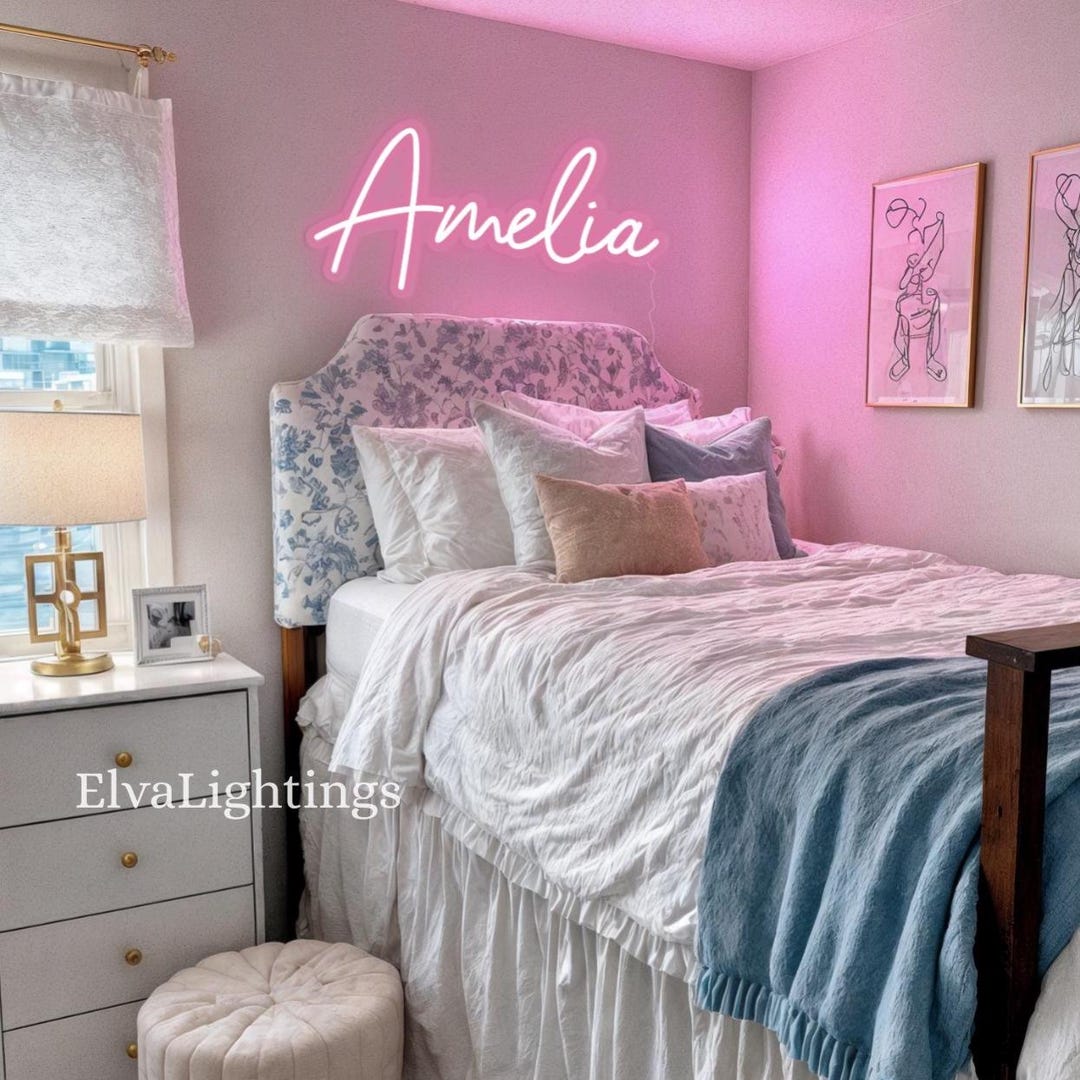 Custom Name Neon Sign for Kids, Nursery Room Decor, Birthday Gift for ...