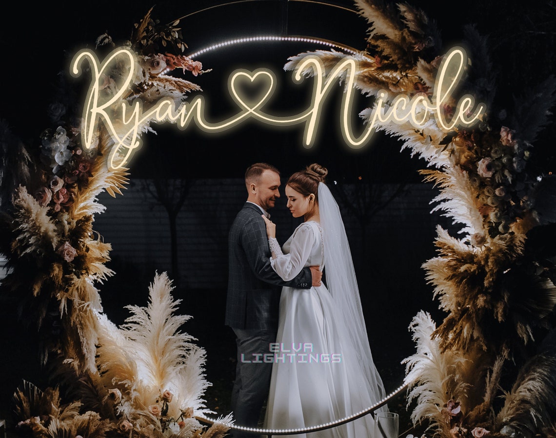 Custom Wedding Neon Sign Wedding Neon Sign Name Neon Sign - Etsy