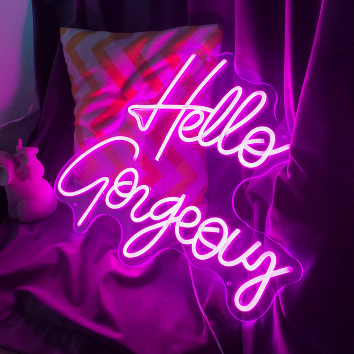 Hello Gorgeous Neon Sign / Custom Neon Sign / Neon Sign / Bar - Etsy
