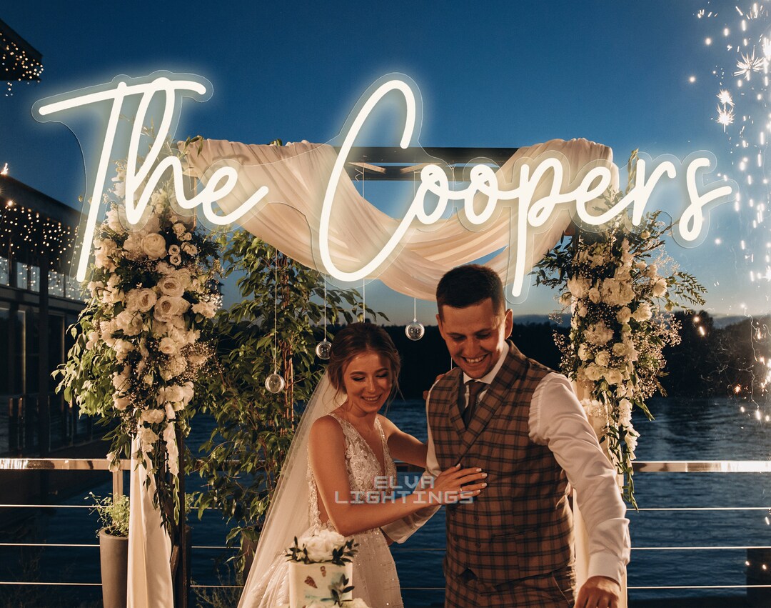 Wedding Neon Sign Custom/ Wedding Neon Sign Battery Operated/ Wedding ...
