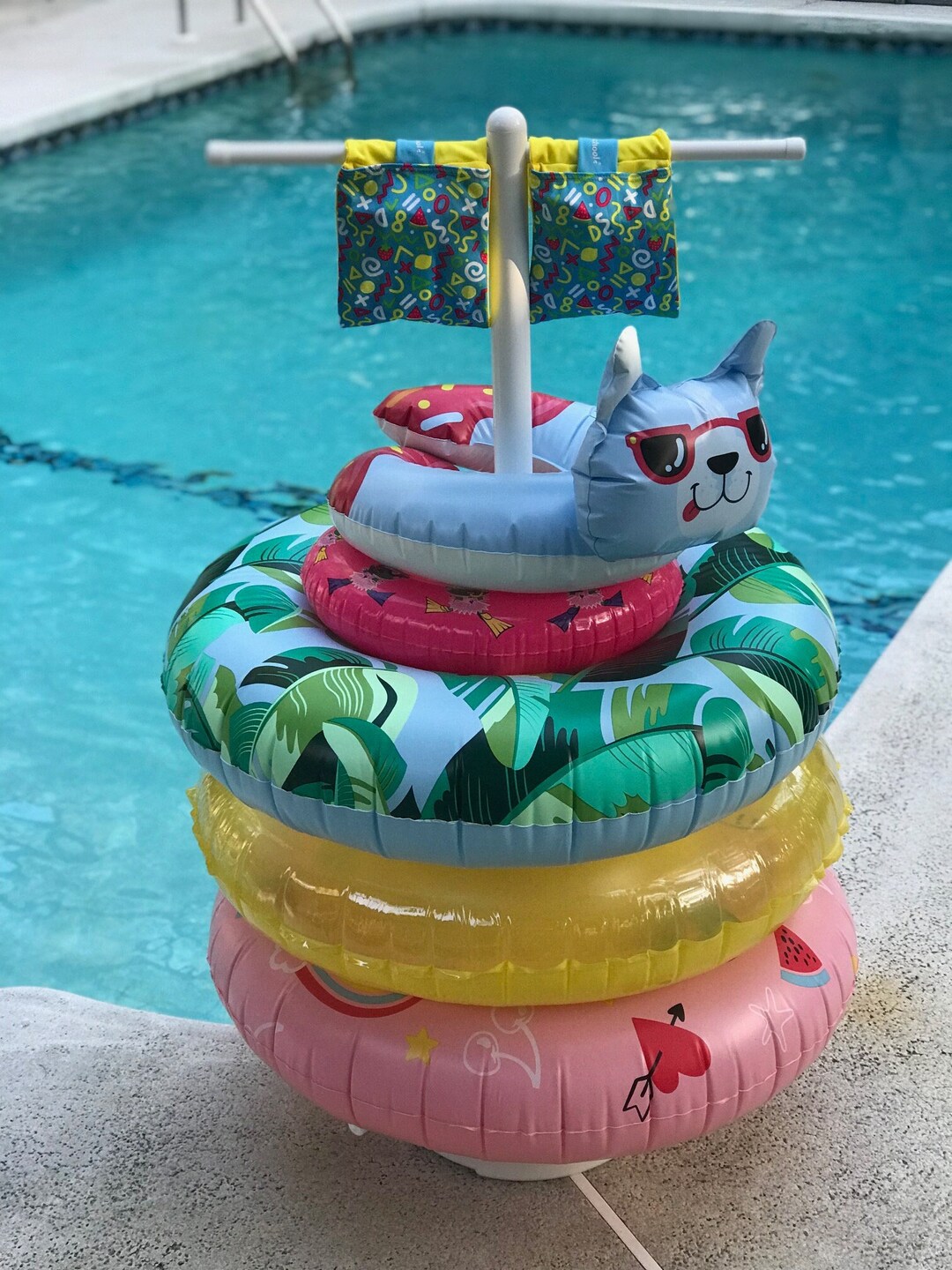 Pool Innertube Floaties Organizer in White - Etsy