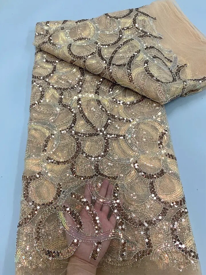 Latest Elegant African Embroidered Lace With Sequins. - Etsy