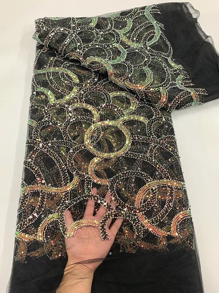 Latest Elegant African Embroidered Lace With Sequins. - Etsy