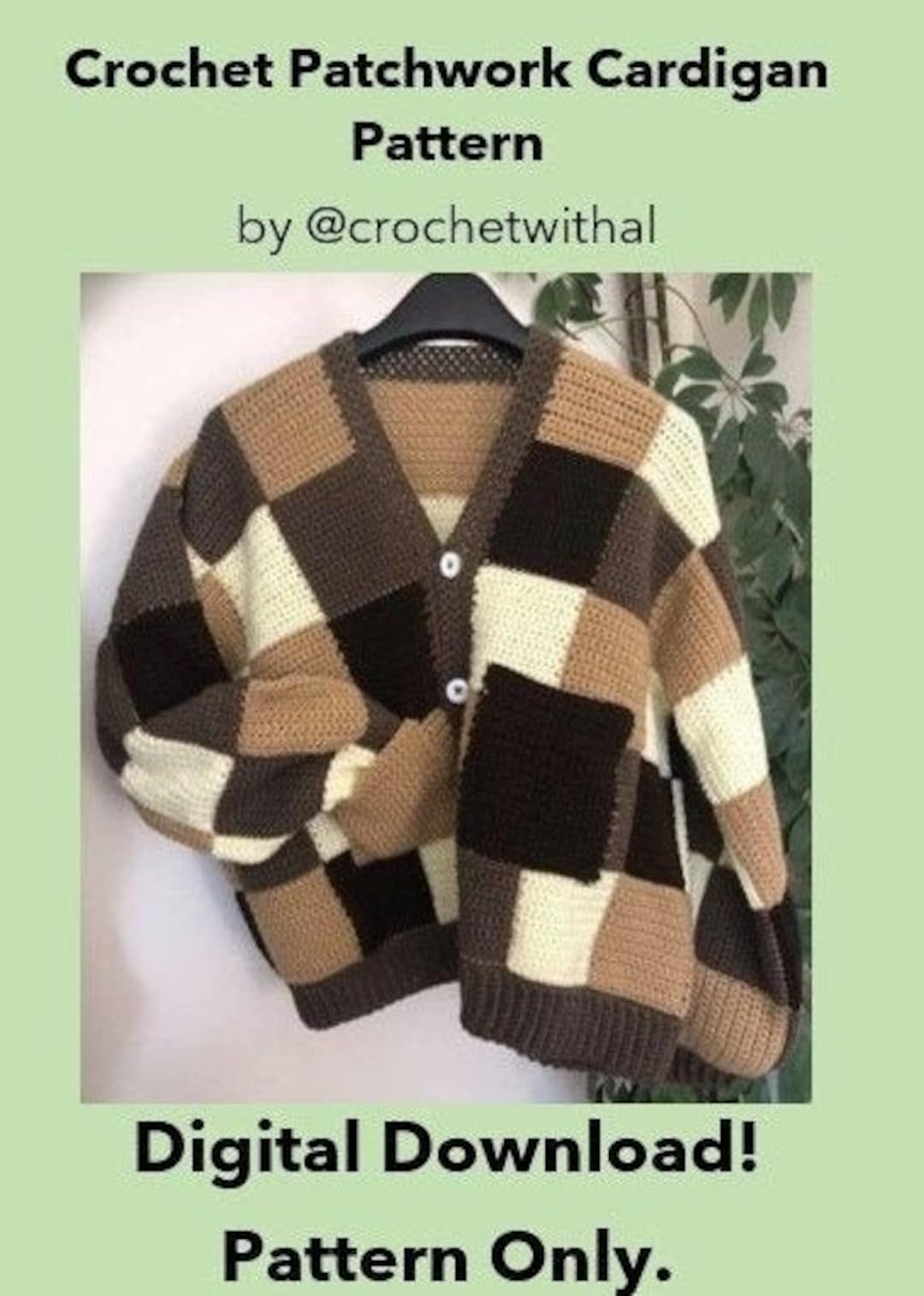 Crochet Patchwork Cardigan Pattern - Etsy