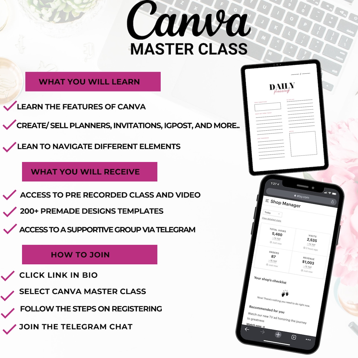 Canva Class | Graphic Design | Content Canva | Diy Class | - Etsy