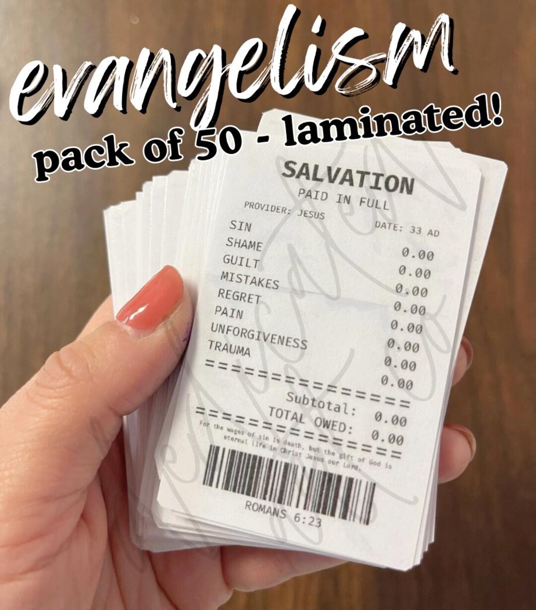 Jesus Salvation Cards for Evangelism Outreach - Ministry Supply Pack of ...