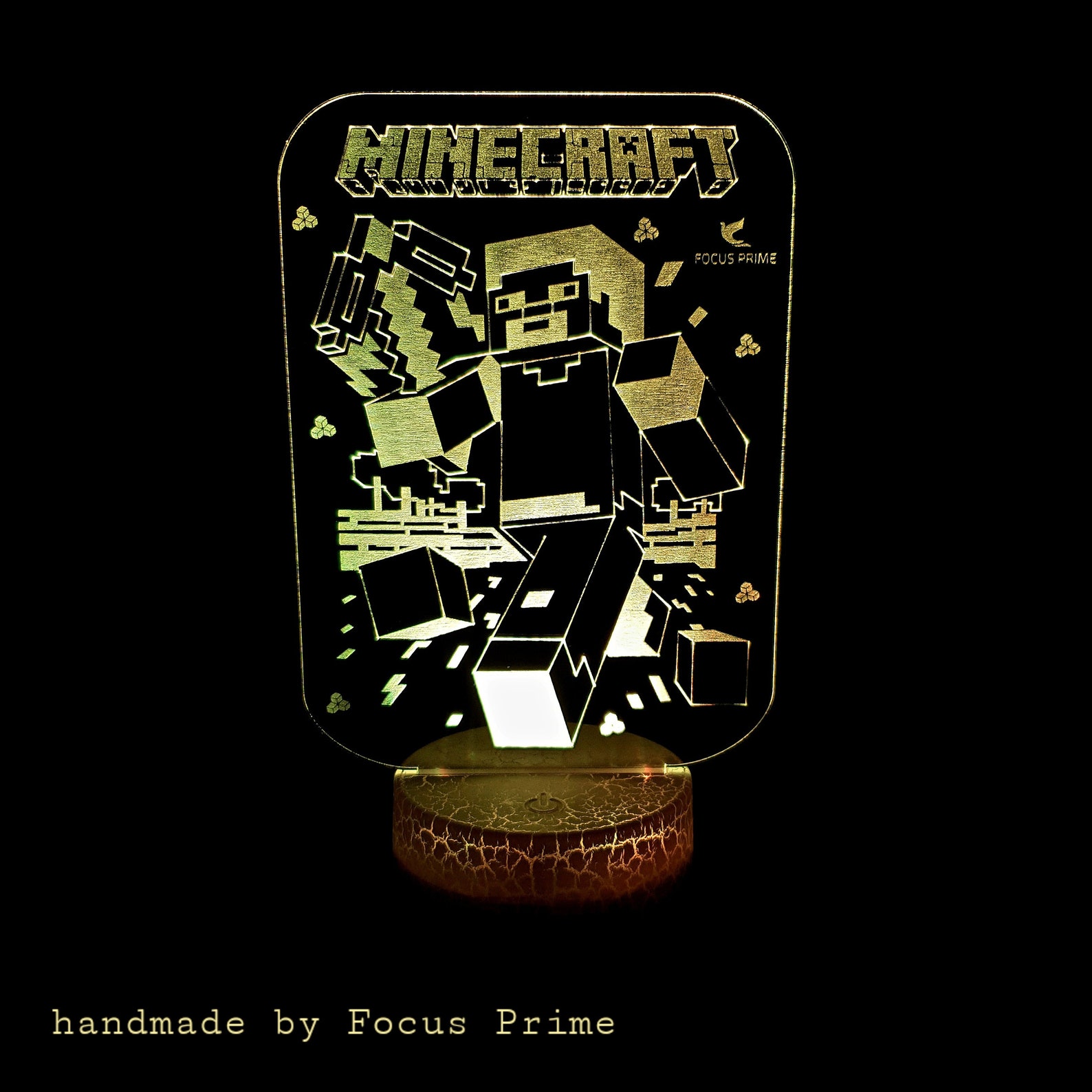 Lampe 3D LED Nightlight Minecraft 2 | Etsy