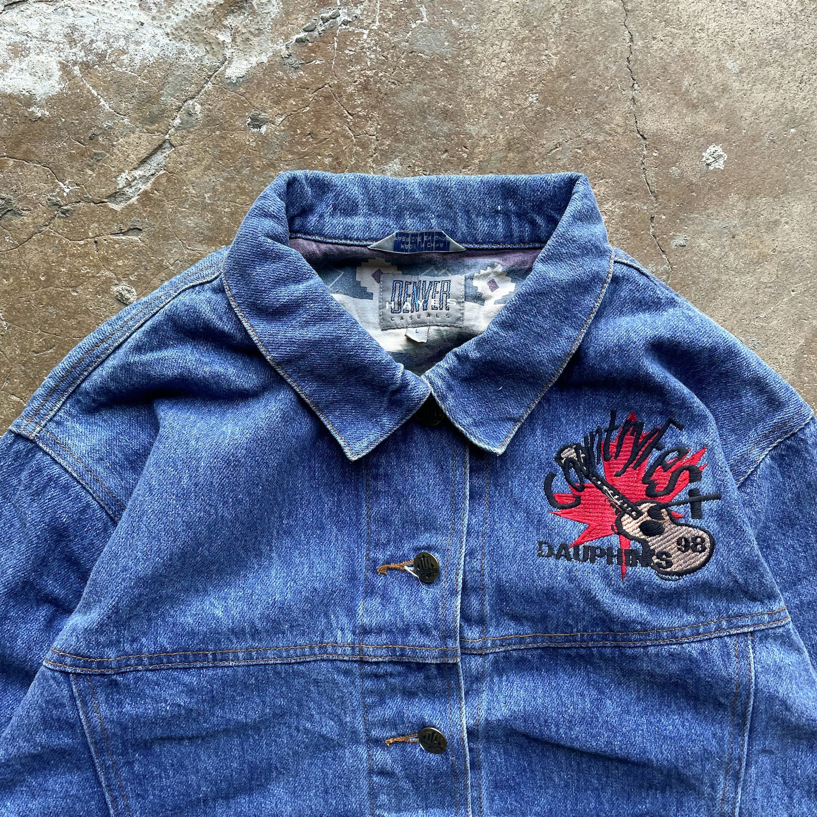 Vintage Denim Jacket, Denver Hayes Vintage Jean Jacket - Etsy
