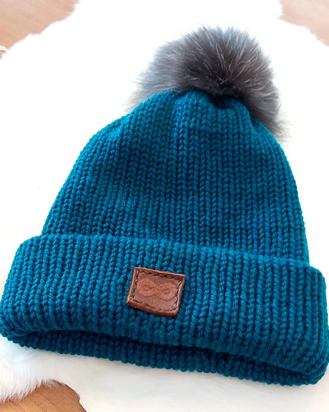 Metis Silver Fox Fur Winter Toque Beanie Wool Acrylic - Etsy