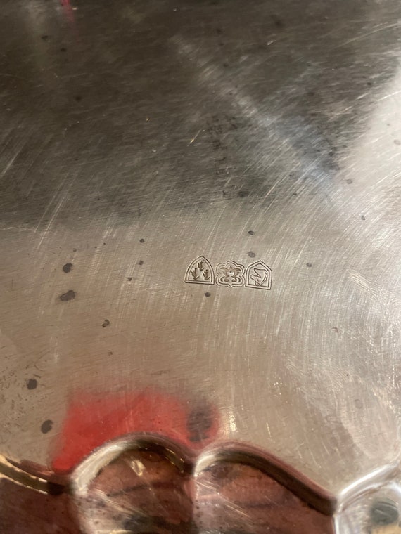 Trays Vintage Silverplate 14 Inch Round Tray with Beautiful Detailing ...