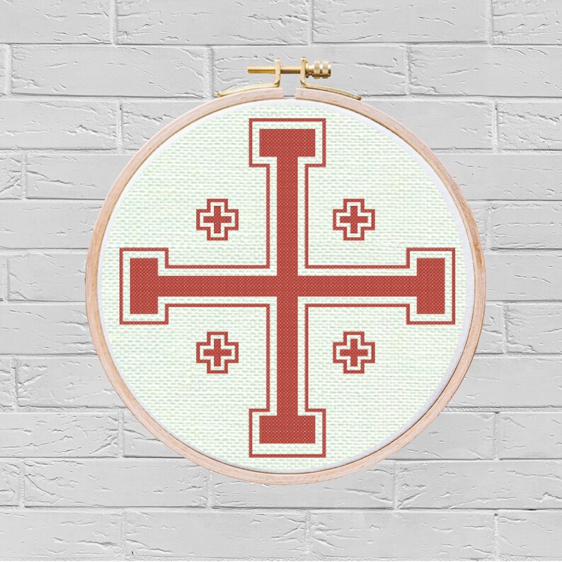 Jerusalem Cross | Cross Stitch Pattern Pdf |embroidery Stitches |gift ...