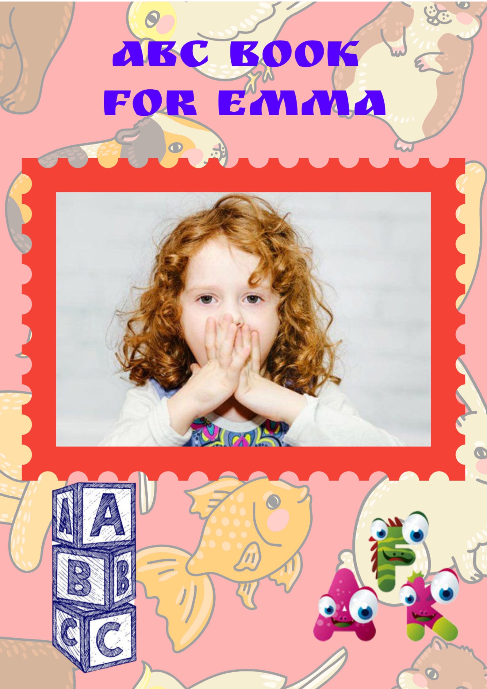 ABC Book Baby Personalized Hardcover Book Custom Names | Etsy