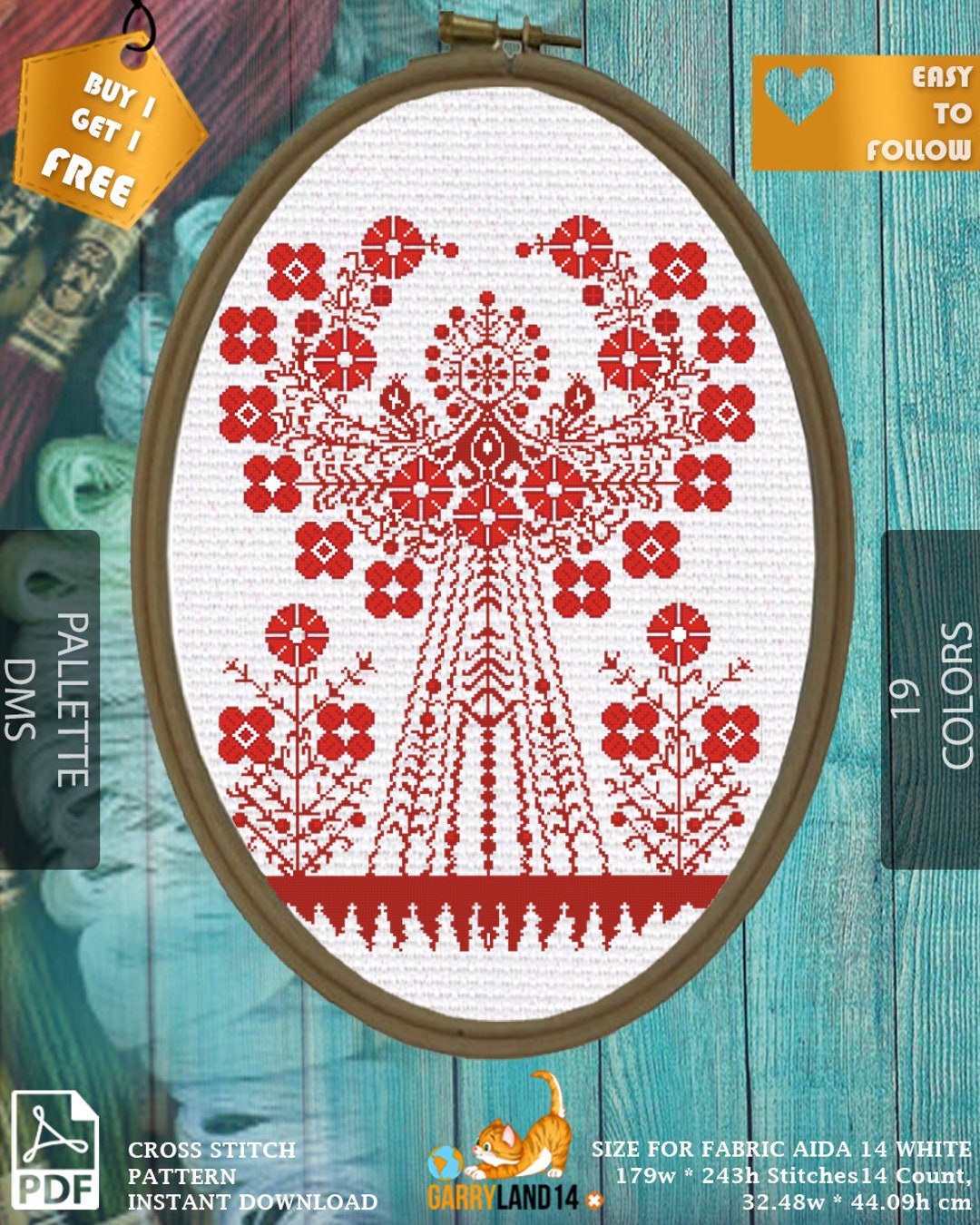 Ukrainian Embroidery Bereginya – Cross Stitch Pattern PDF, Digital ...
