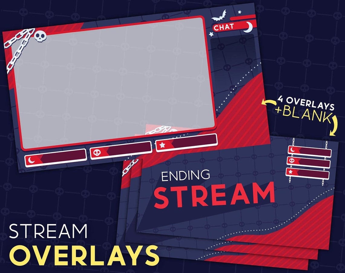 Spooky Stream Overlay Set - 5 Twitch Overlays - Etsy