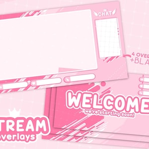 Angelic Pink Stream Overlay Set - 5 Twitch Overlays - Etsy