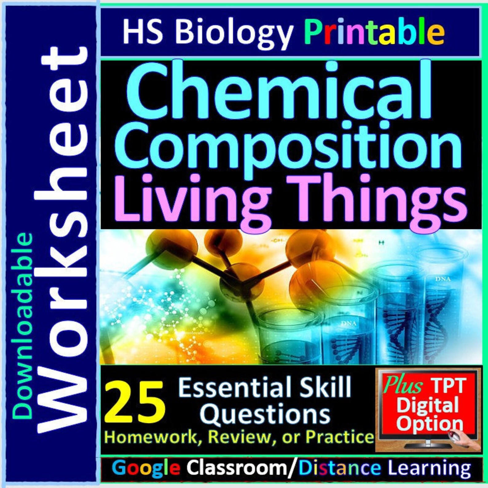 Chemical Composition in Living Things Living Environment | Etsy