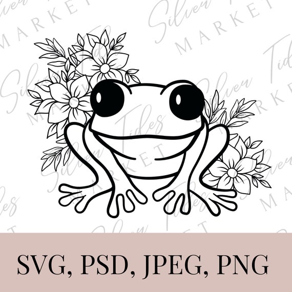 Frog SVG Cute Frog Cut File Transparent Png Cricut Craft - Etsy