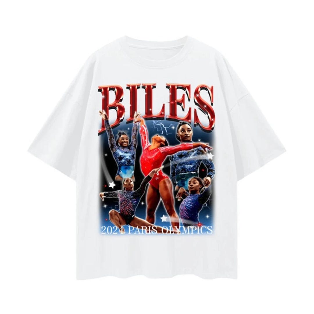 Simone Biles T-shirt, 2024 Simon Biles Bootleg Tee, Jonathan Owens ...