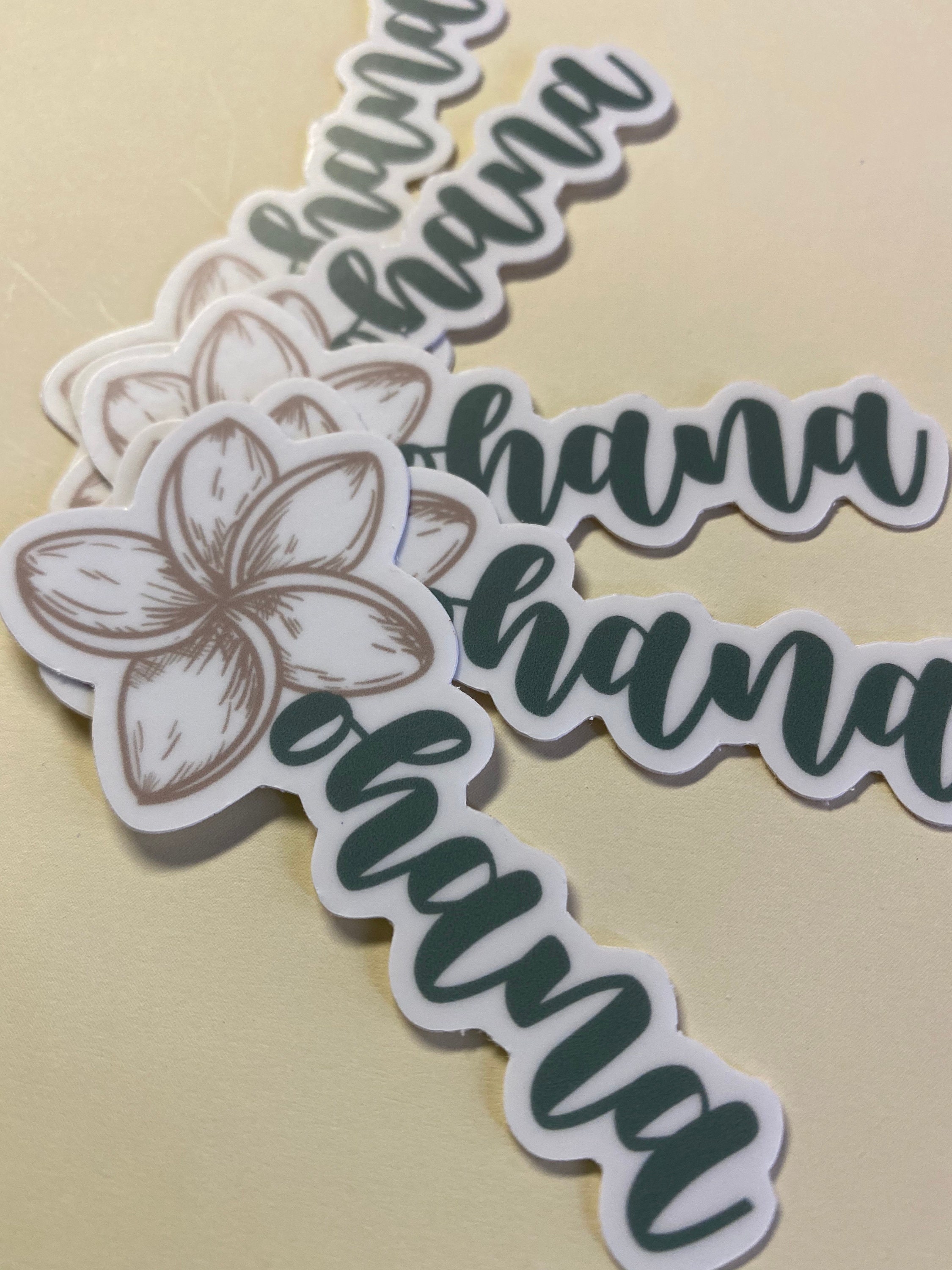 Plumeria ohana ohana sticker family | Etsy