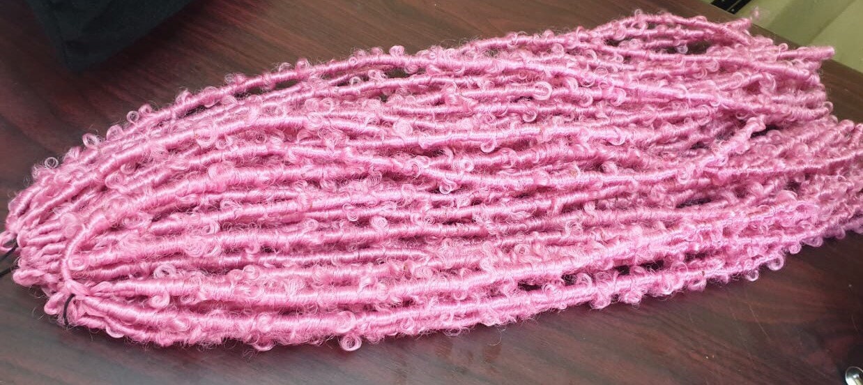 Pink Butterfly Locs, Prelooped Crochet Locs Handmade - Etsy